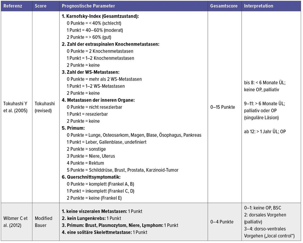 Der maligne Querschnitt: Entscheidungsfindung und Akutversorgung ...